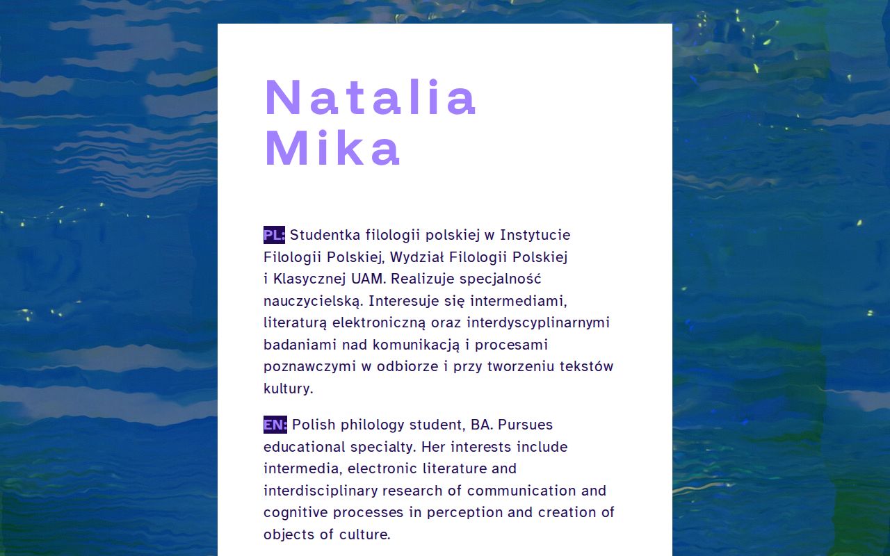 Natalia Mika | carrd